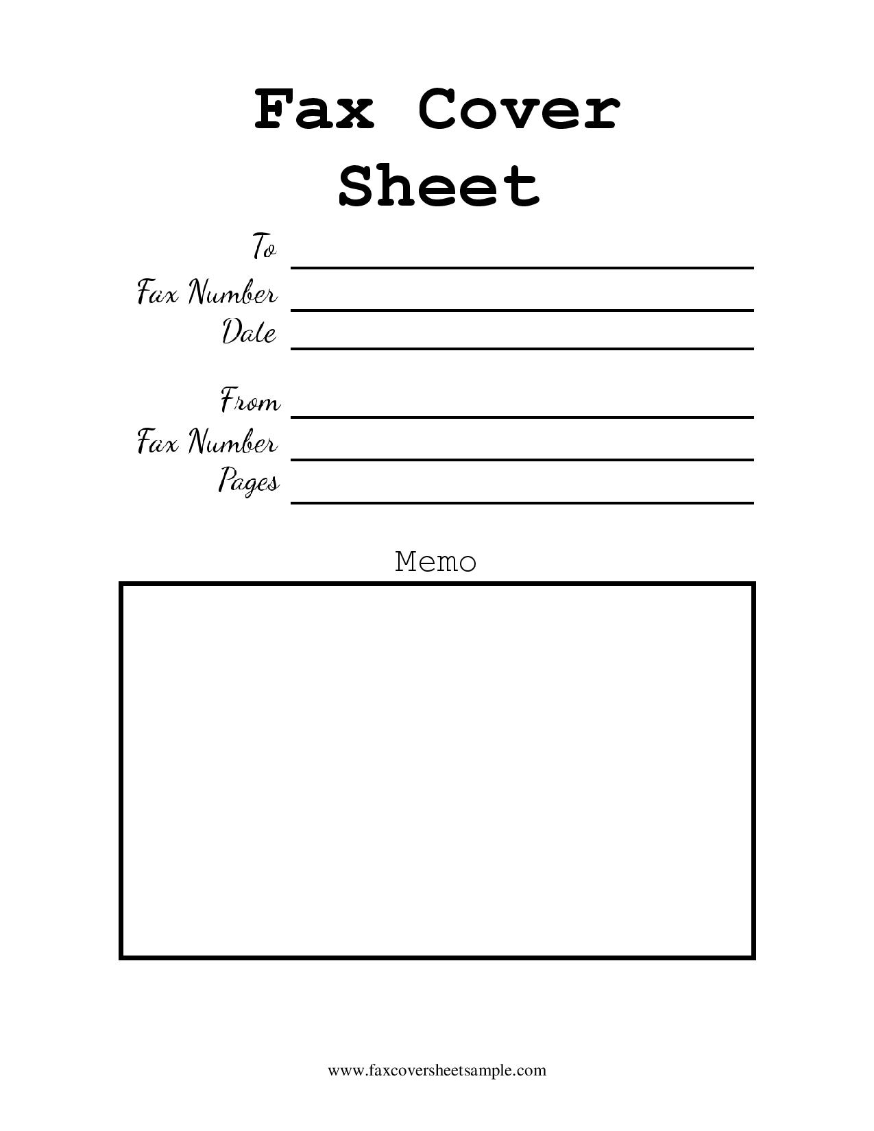 Printable Personal Fax Cover Sheet PDF Free Template
