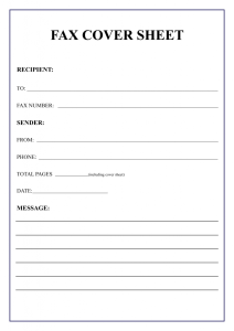 Simple Fax Cover Sheet Printable Template [PDF, Word]