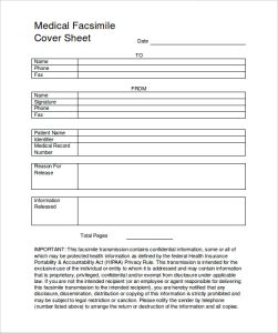 Free Medical Fax Cover Sheet PDF Template