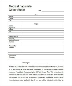 Fax Cover Sheet with Disclaimer (Confidentiality, HIPPA, Legal)