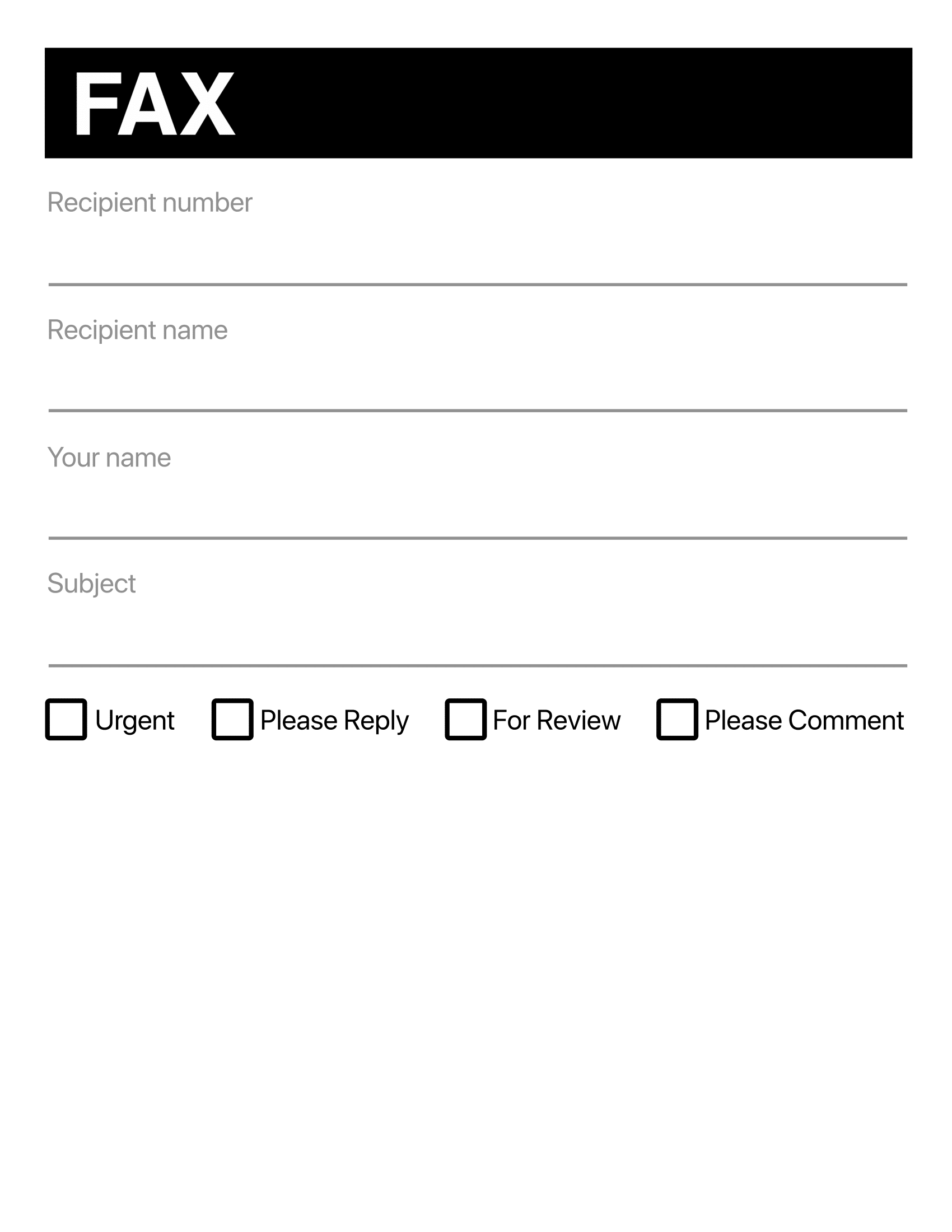 Business Fax Cover Sheet Example Template Word
